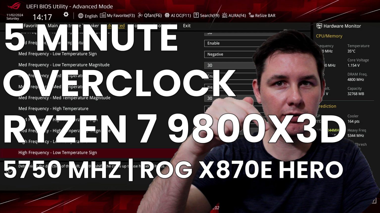 5 Minute Overclock: AMD Ryzen 7 9800X3D to 5750 MHz - 5 Minute Overclock
